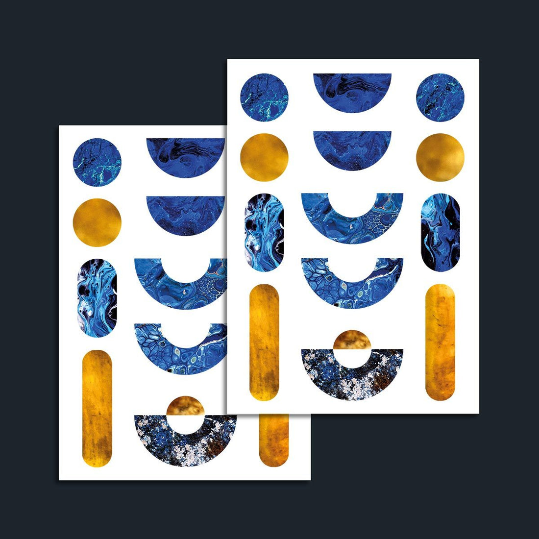 Odd Geometry, Abstract Shapes ⬛ Temporary Tattoo Set | Tempo Tattoo