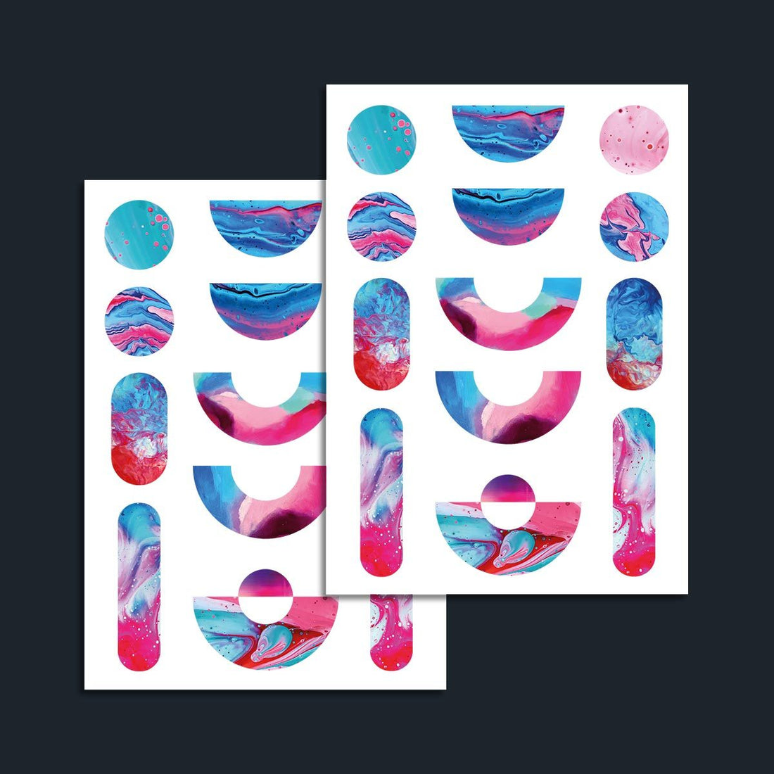 Odd Geometry, Abstract Shapes ⬛ Temporary Tattoo Set | Tempo Tattoo