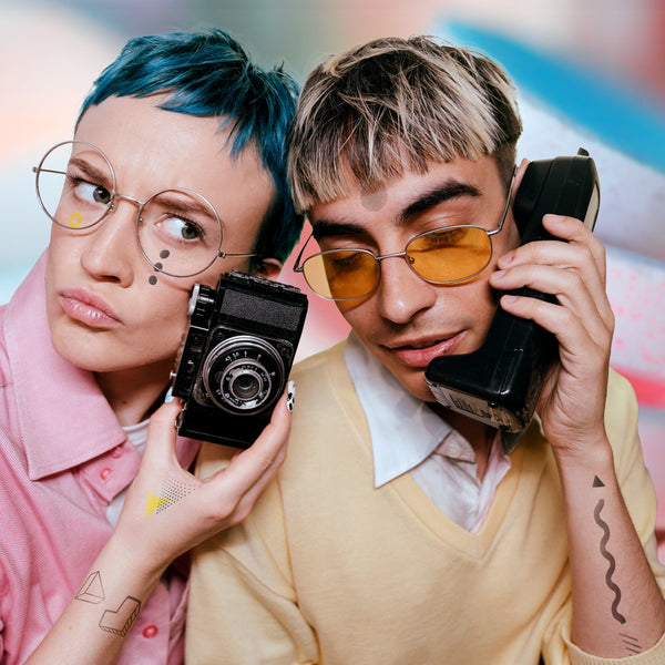 Odd Geometry, Abstract Shapes ⬛ Temporary Tattoo Set | Tempo Tattoo